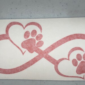 Infinity Paw Print Vinyl Sticker | Paw Print Bumper Sticker | Paw ...