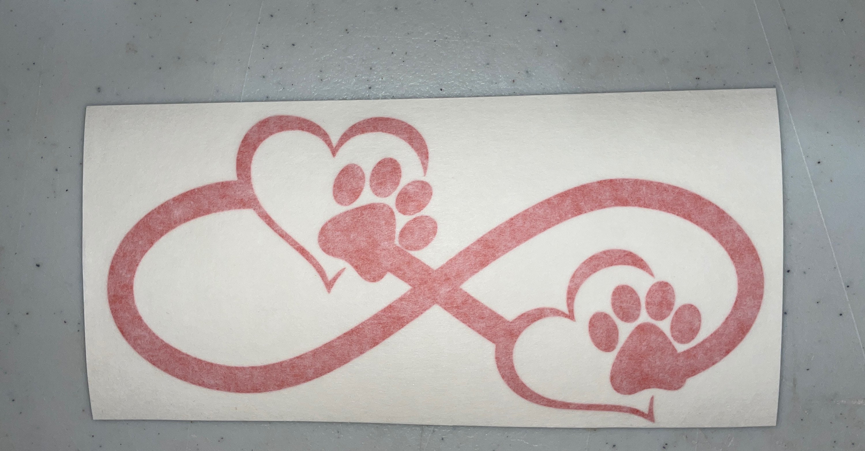 Infinity Paw Print Vinyl Sticker Paw Print Bumper Sticker - Etsy