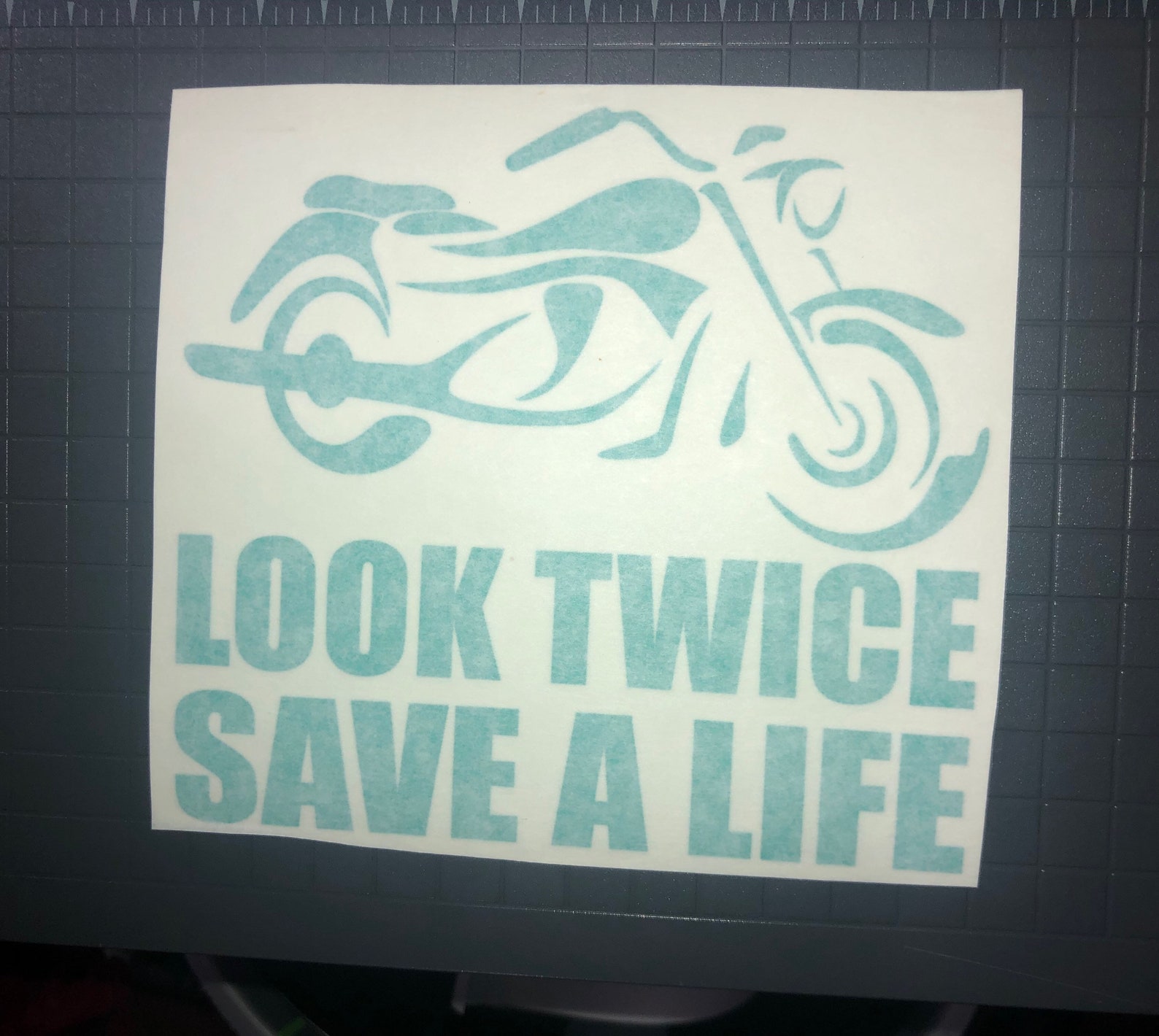 Look Twice Save a Life Vinyl Decal Motorcycle Awareness | Etsy
