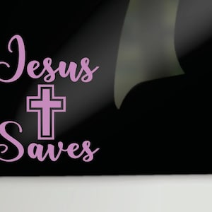 Jesus Saves Window Decal Jesus Bumper Sticker Jesus Saves - Etsy