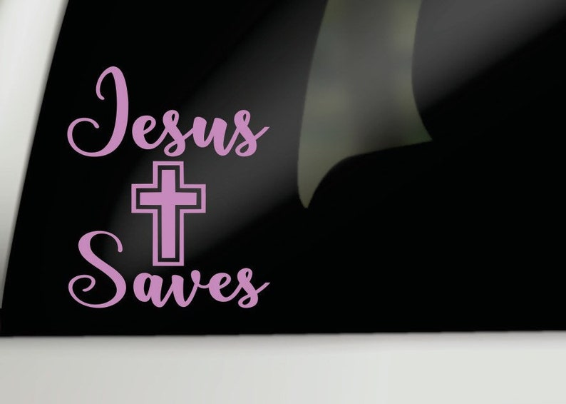 Jesus Saves window decal Jesus bumper sticker Jesus Saves | Etsy