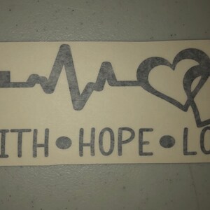 Faith Hope Love Bumper Sticker Christian Bumper Stickers - Etsy