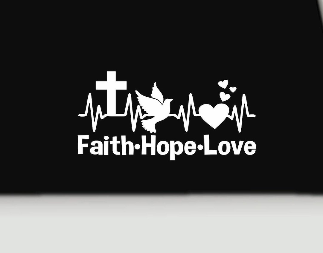 Faith Hope Love Bumper Sticker | Christian Bumper Stickers | Faith Car ...