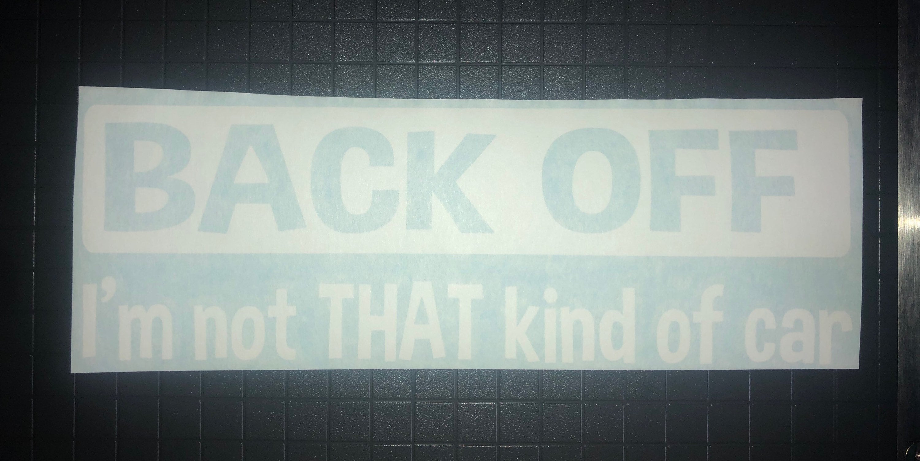 Funny Bumper Truck Car Decal Sticker Back off Vinyl Decal | Etsy