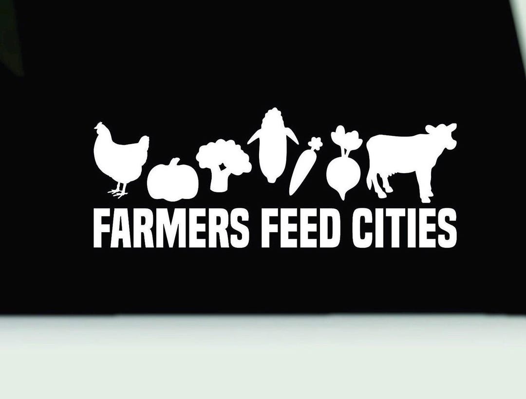 Farmer Bumper Sticker | Farmer Car Truck Window Decal | Farmers Feed ...