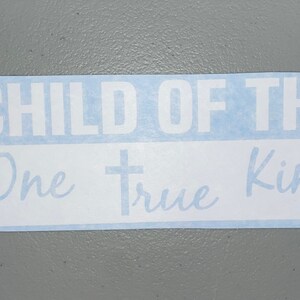 Christian Bumper Sticker | One True King Vinyl Sticker | Christian ...