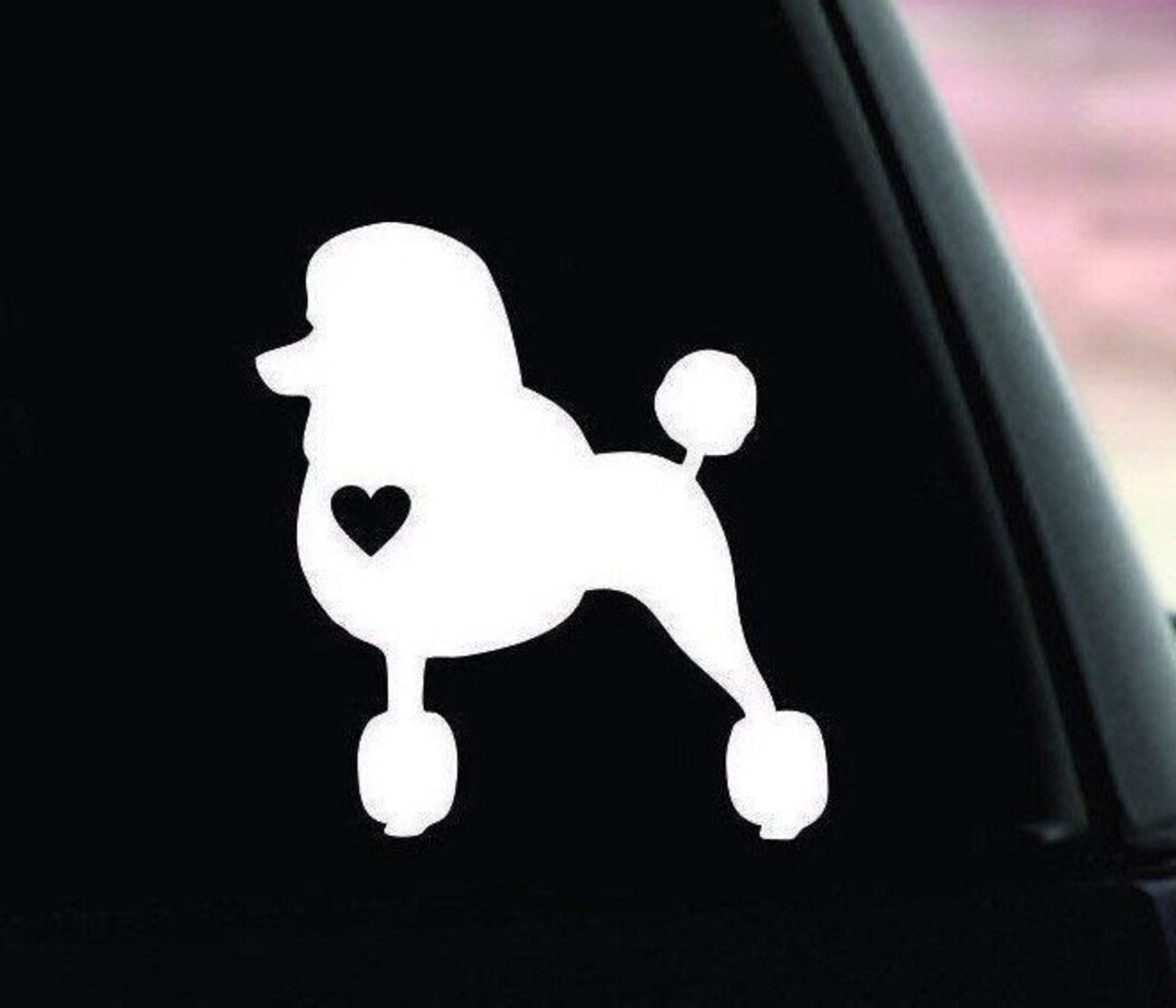 Poodle Bumper Sticker | Poodle Car Decal | Poodle Laptop Sticker ...