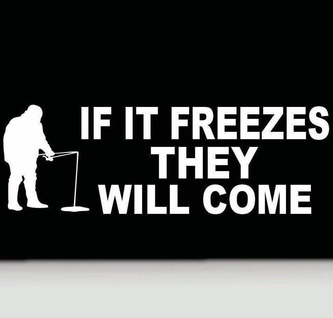 Ice Fishing Bumper Sticker | Ice Fishing Truck Sticker | Fishing Bumper ...
