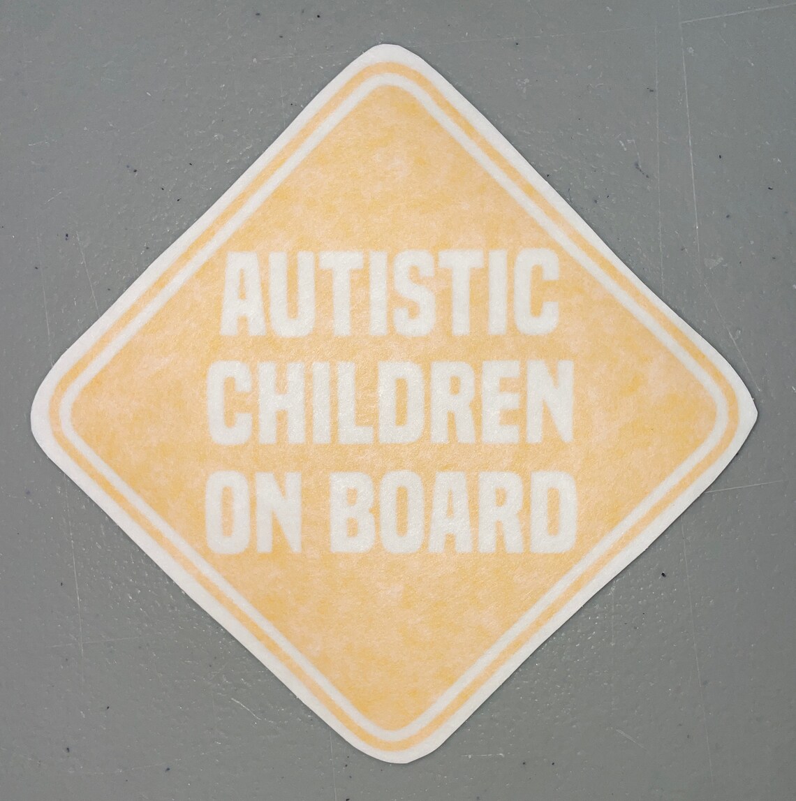 Autistic Child on Board Vinyl Decal | Autistic Child on Board Bumper ...