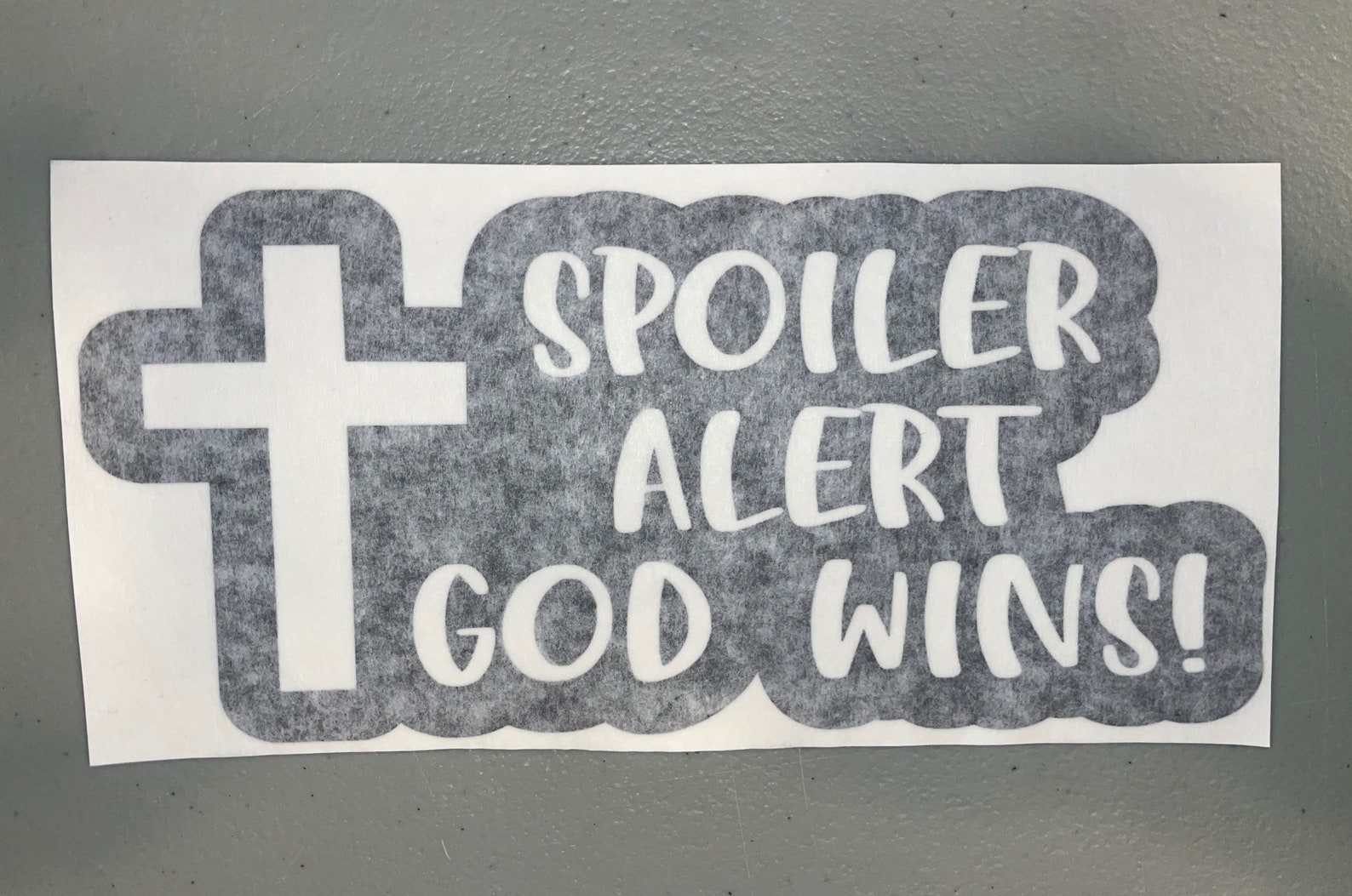 Spoiler God Wins Christian Car Decal | Christian Vinyl Decal ...