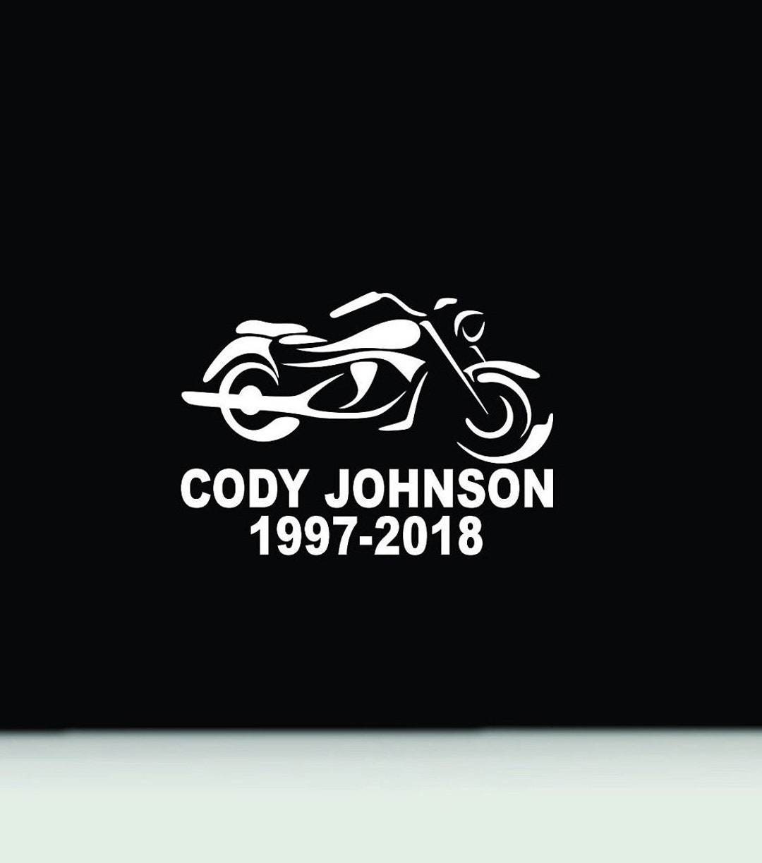 Motorcycle Memorial Decal Sticker | Motorcycle Vinyl Decal | Motorcycle ...