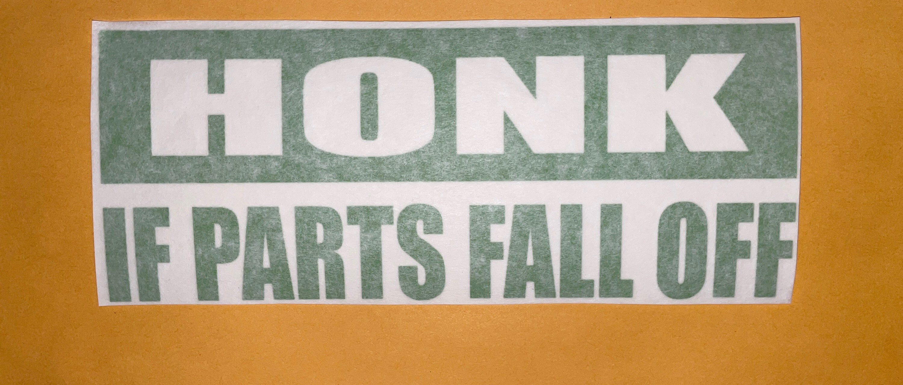 Honk If Parts Fall off Vinyl Decal Truck Bumper Sticker - Etsy