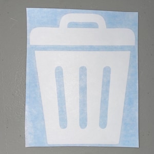 Trash Can Vinyl Decal | Garbage Can Vinyl Sticker | Trash Can Symbol ...
