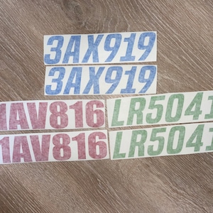Snowmobile Registration Set Custom Number Decals | Custom Snowmachine ...