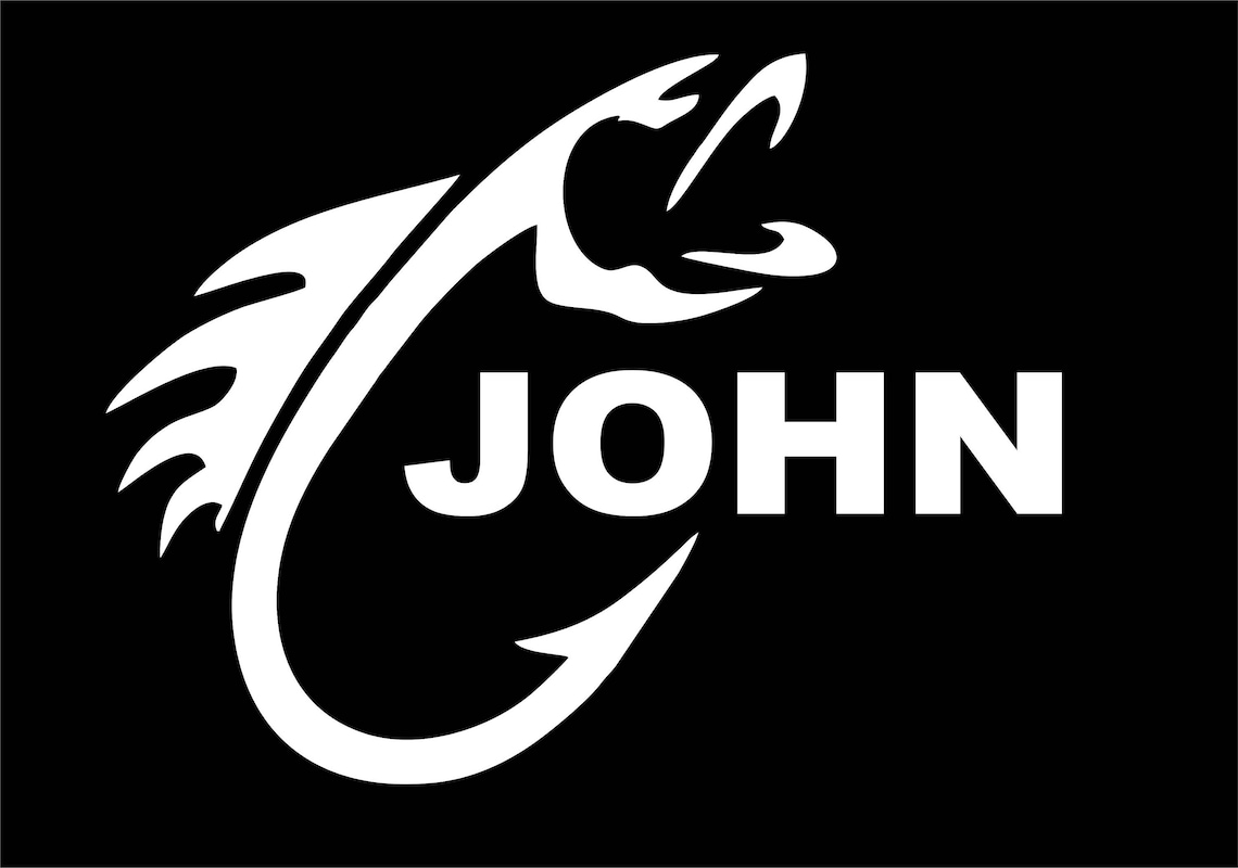 Fishing Hook Vinyl Decal Custom Fishing Decal Fish Hook - Etsy