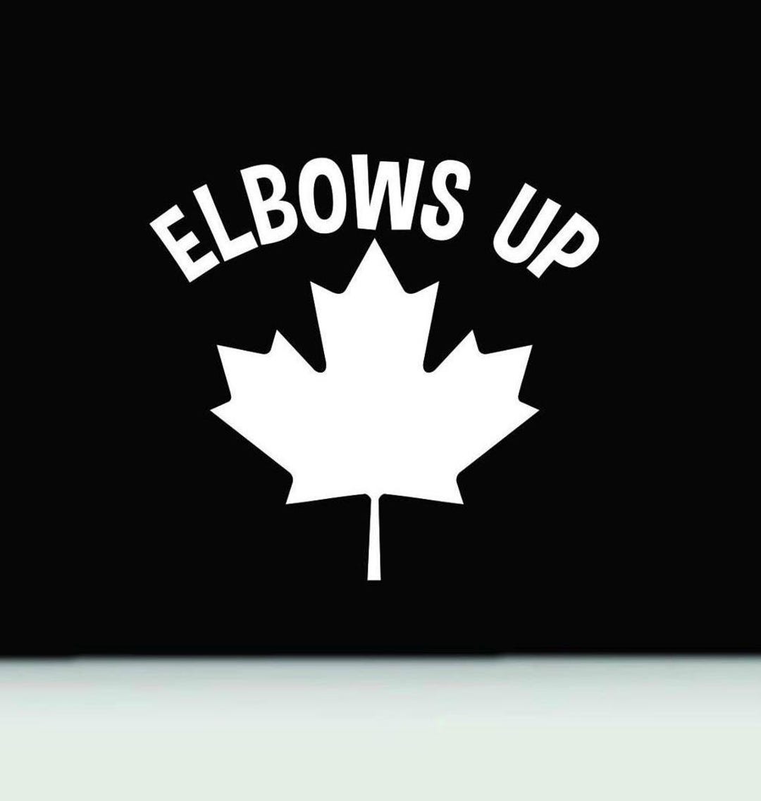 Elbows up Vinyl Decal | Canada Maple Leaf Vinyl Window Decal | Canada ...