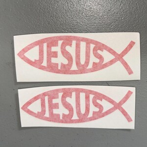 Jesus Bumper Sticker | Jesus Symbol Car Decal | Jesus Vinyl Sticker ...