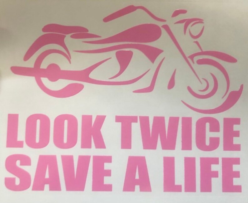 Look Twice Save a Life Vinyl Decal Motorcycle Awareness - Etsy Australia