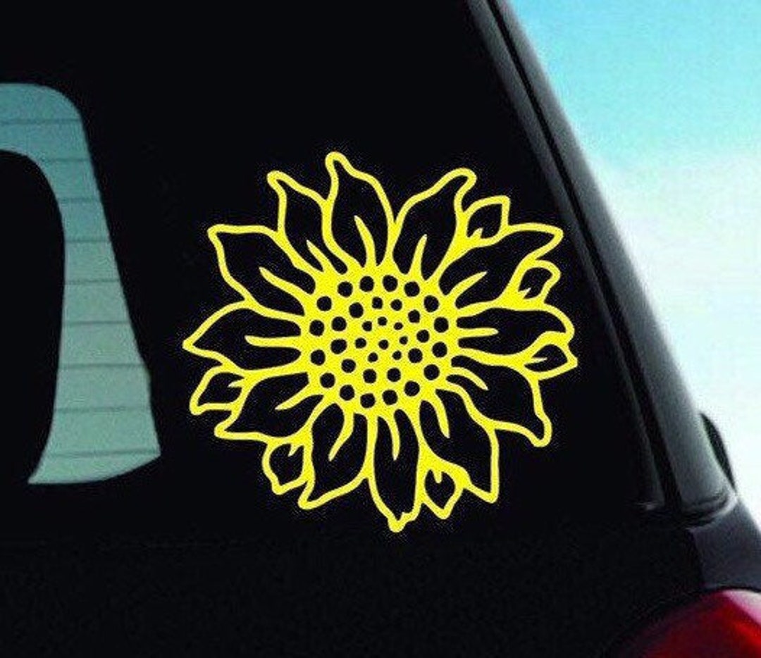 Sunflower Vinyl Decal Car Sticker | Sunflower Sticker | Sunflower ...