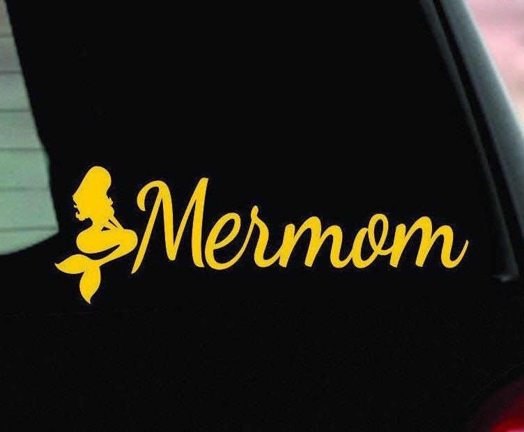 Mermom Waterproof Vinyl Decal | Mermom Car Window Bumper Sticker - Etsy