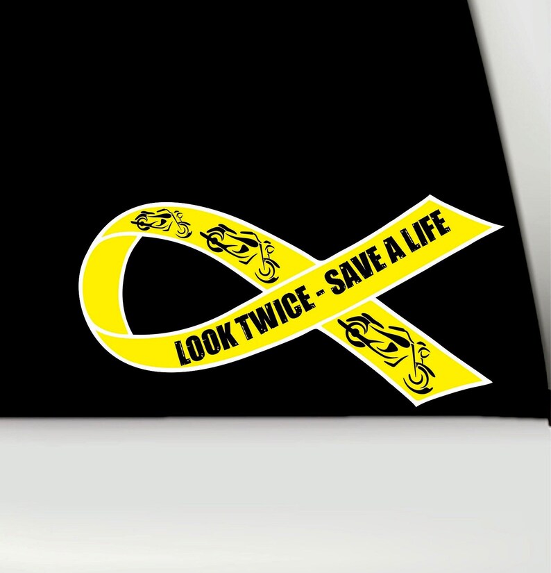 Look Twice Save a Life Vinyl Decal Motorcycle Awareness | Etsy
