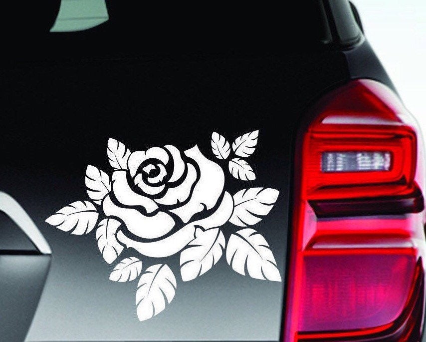 Rose Vinyl Decal Rose Sticker Rose Bumper Sticker Flower | Etsy