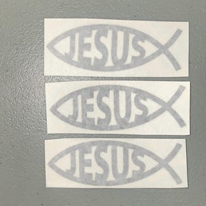 Jesus Bumper Sticker | Jesus Symbol Car Decal | Jesus Vinyl Sticker ...