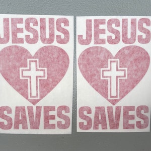 Jesus Saves Window Decal | Jesus Bumper Sticker | Jesus Saves Vinyl Car ...