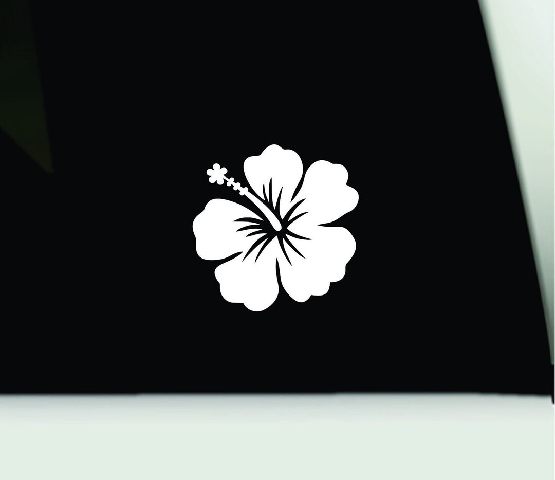 Hibiscus Vinyl Decal Hibiscus Sticker Hibiscus Bumper - Etsy