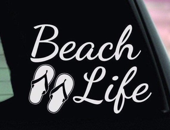 Beach Life Sticker Beach Life Car Decal Beach Life | Etsy