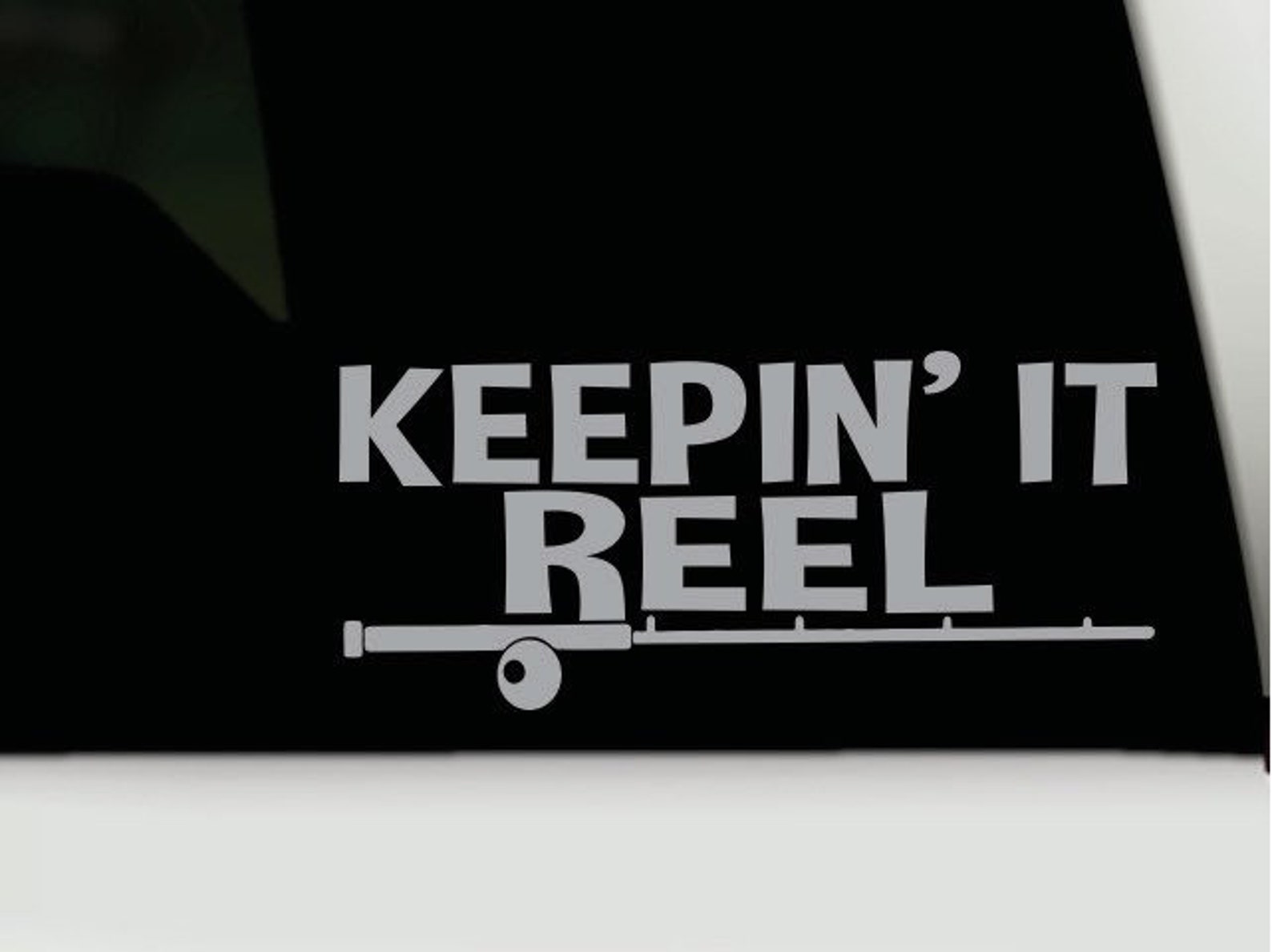 Keepin' It Reel Vinyl Bumper Sticker | Keepin It Reel Decal |fishing ...