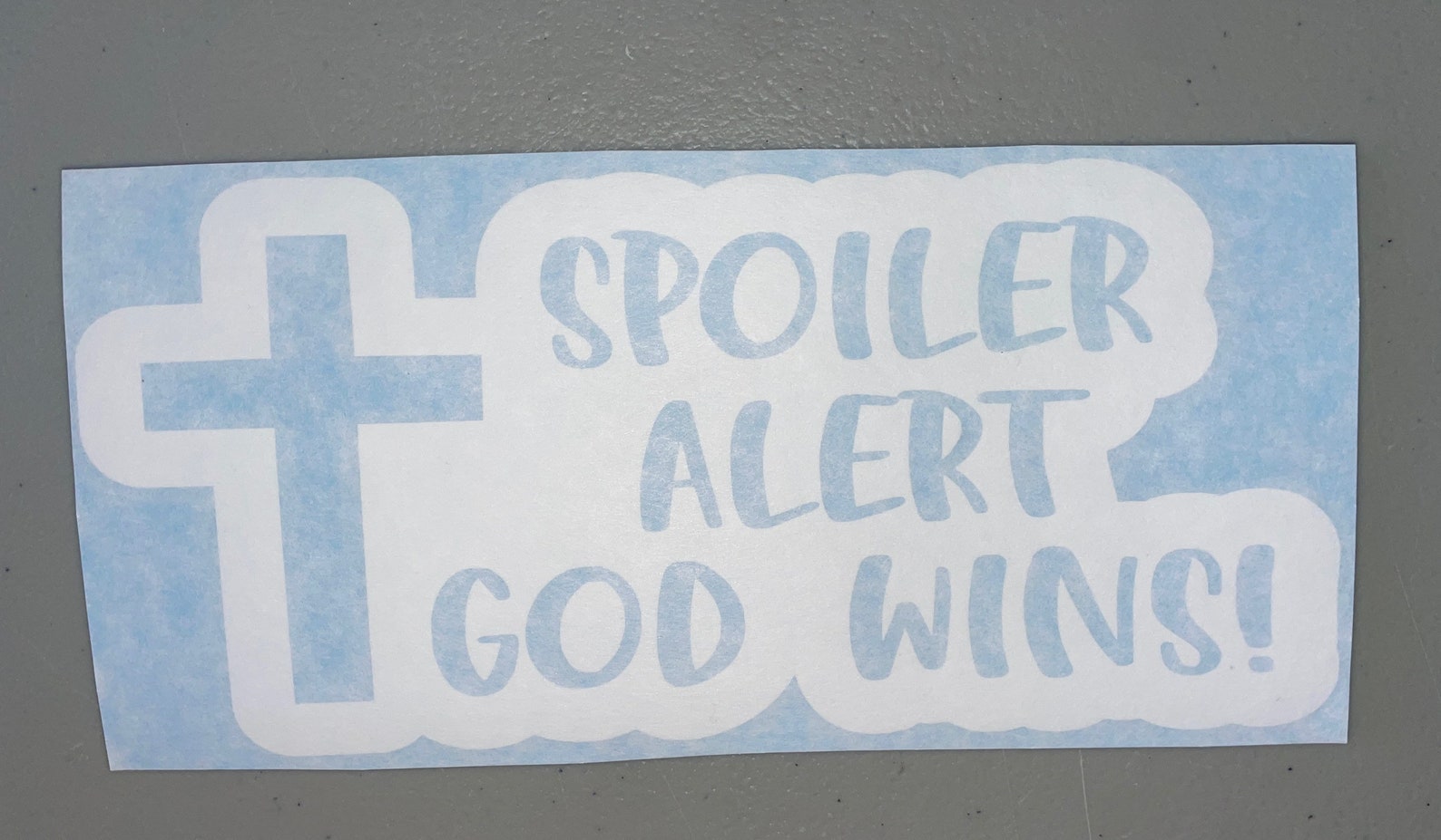 Spoiler God Wins Christian Car Decal | Christian Vinyl Decal ...