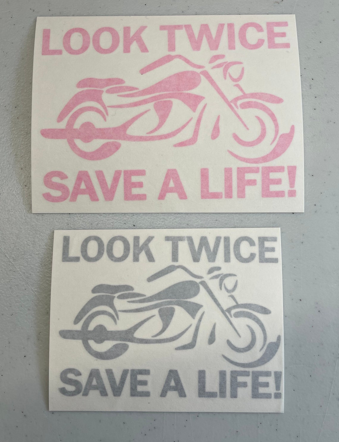 Look Twice Bumper Sticker Look Twice Save a Life Vinyl Decal | Etsy