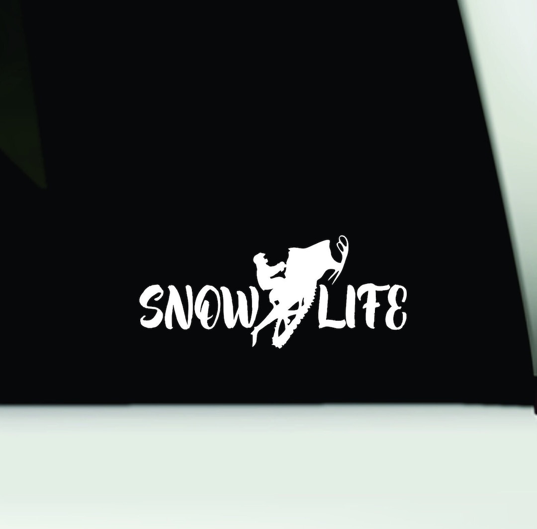 Sled Vinyl Sticker Snow Life Vinyl Decal Snowmobile Vinyl Decal Sticker ...