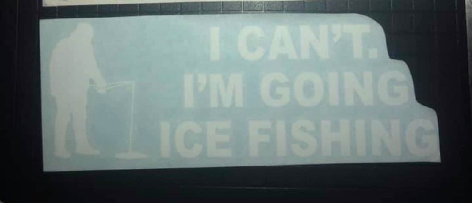Ice Fishing Bumper Sticker Ice Fishing Vinyl Decal Ice - Etsy