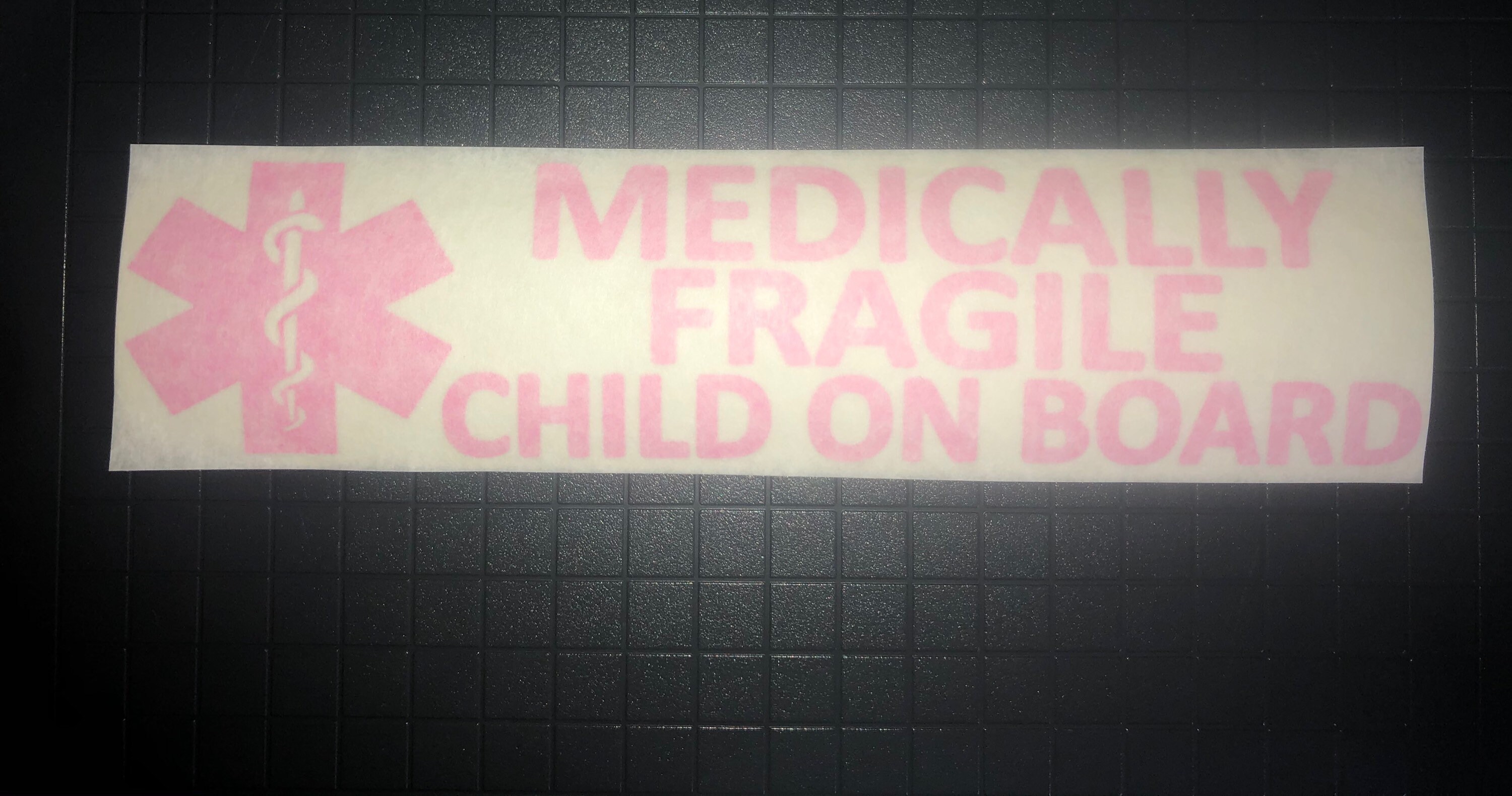 Medical alert bumper sticker medically fragile child on | Etsy