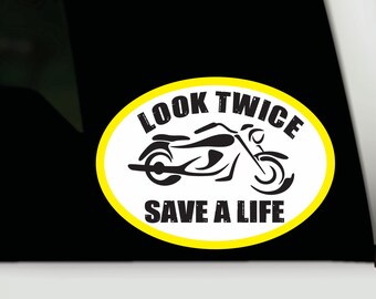 Look Twice Save a Life Decal - Etsy