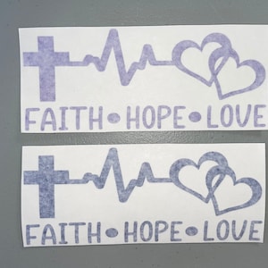 Faith Hope Love Bumper Sticker | Christian Bumper Stickers | Faith Car ...