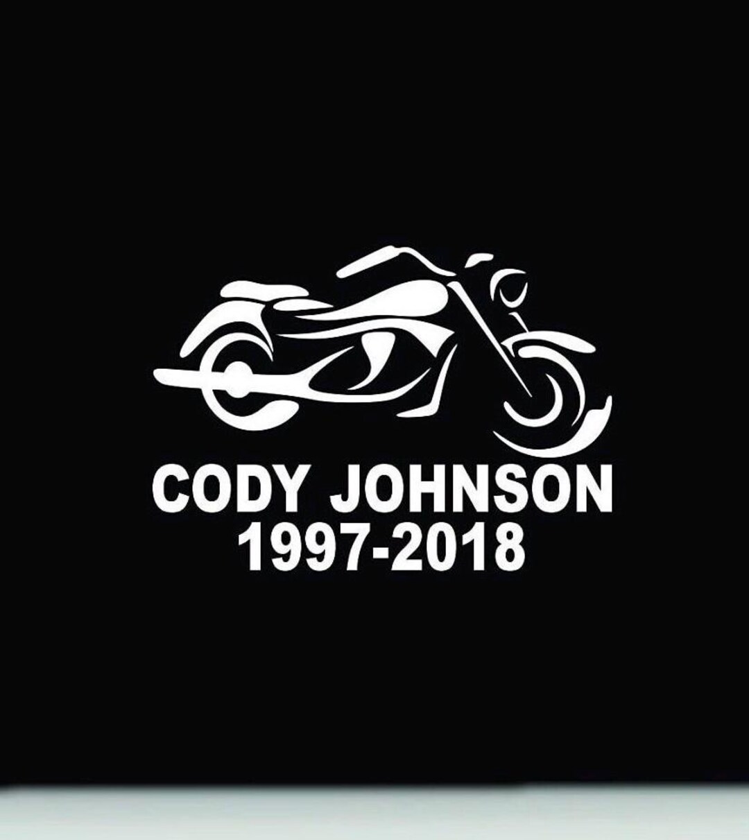 Motorcycle Memorial Decal Sticker | Motorcycle Vinyl Decal | Motorcycle ...