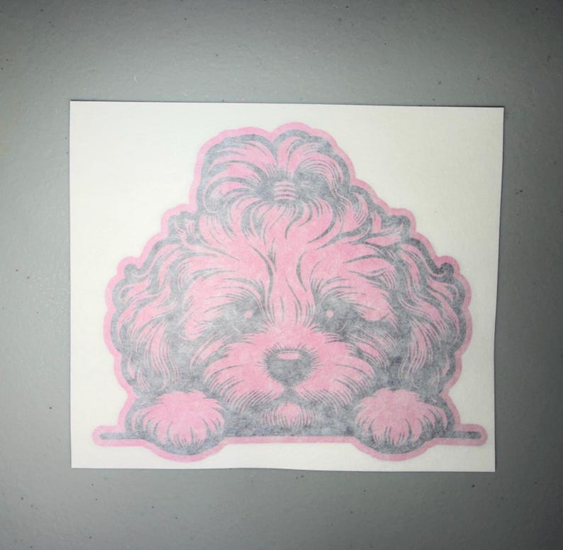 Cavapoo Peeking Vinyl Sticker | Cavapoo Dog Bumper Sticker | Cavapoo ...