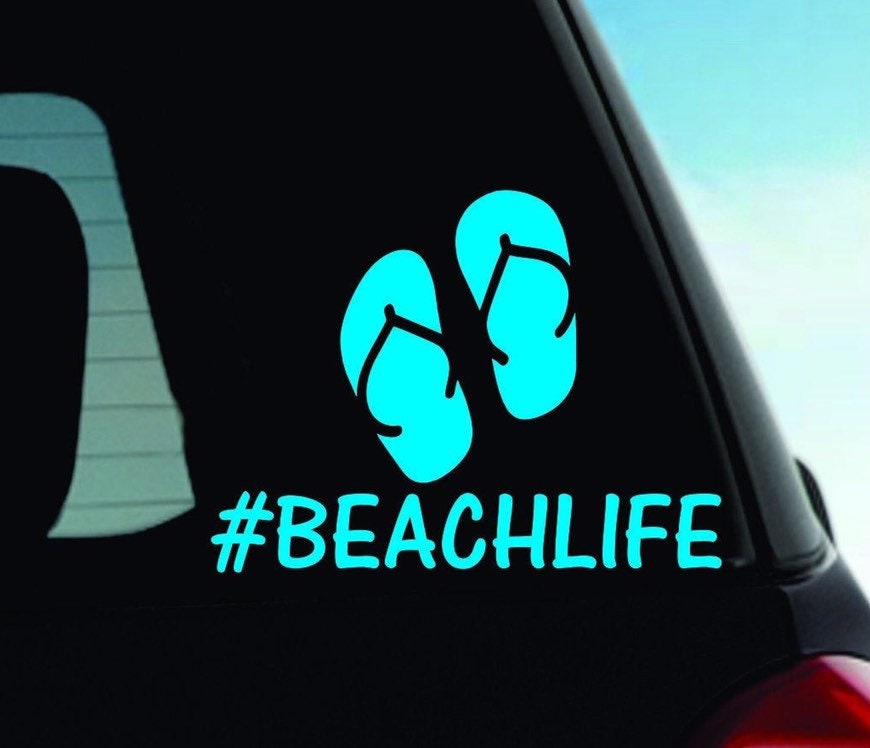 Beach life car window vinyl decal Paper Stickers, Labels & Tags etna.com.pe