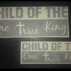 Christian Bumper Sticker One True King Vinyl Sticker Christian Vinyl ...