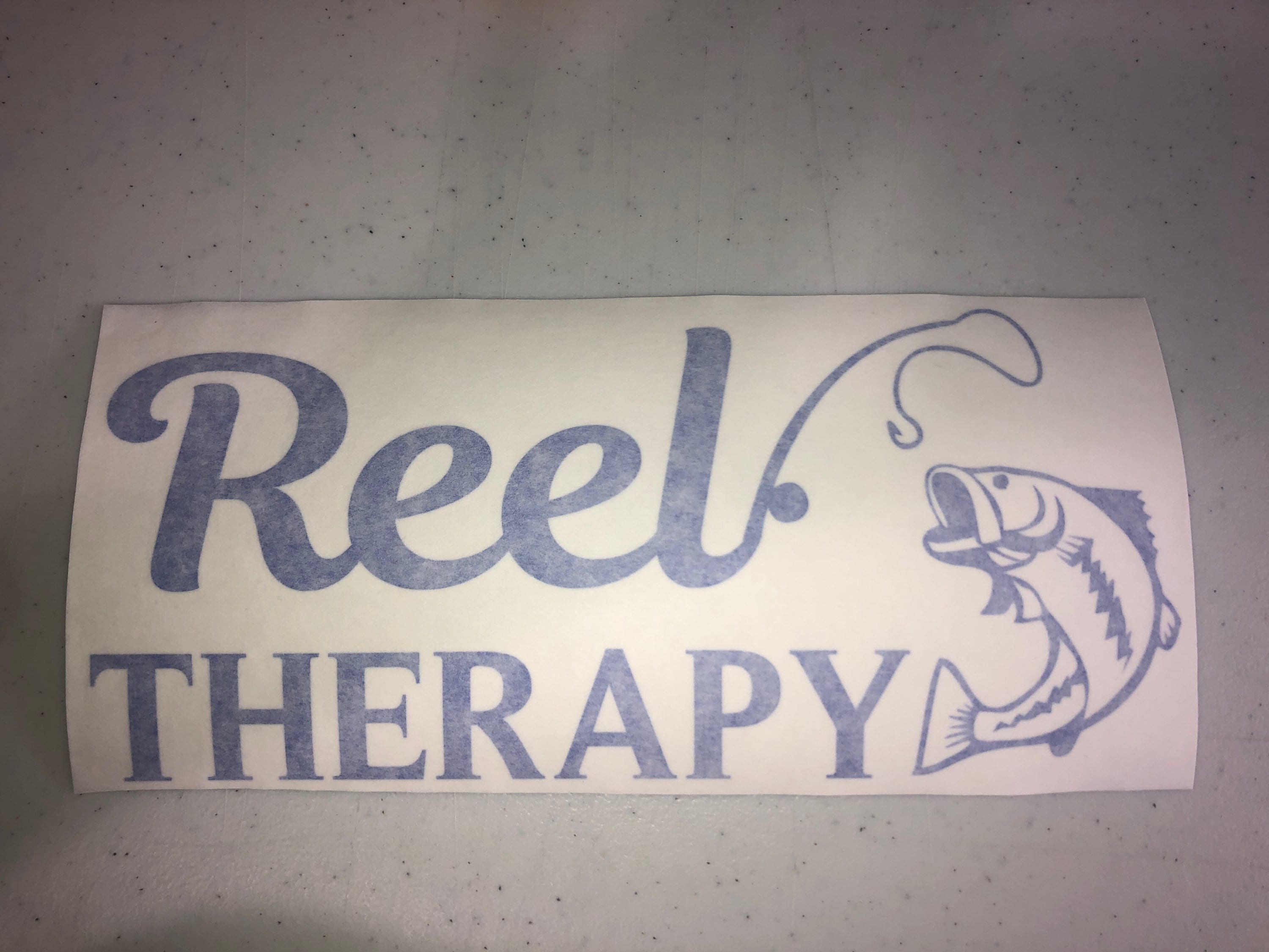 Reel Therapy Vinyl Decal Reel Therapy Fishing Vinyl Decal | Etsy