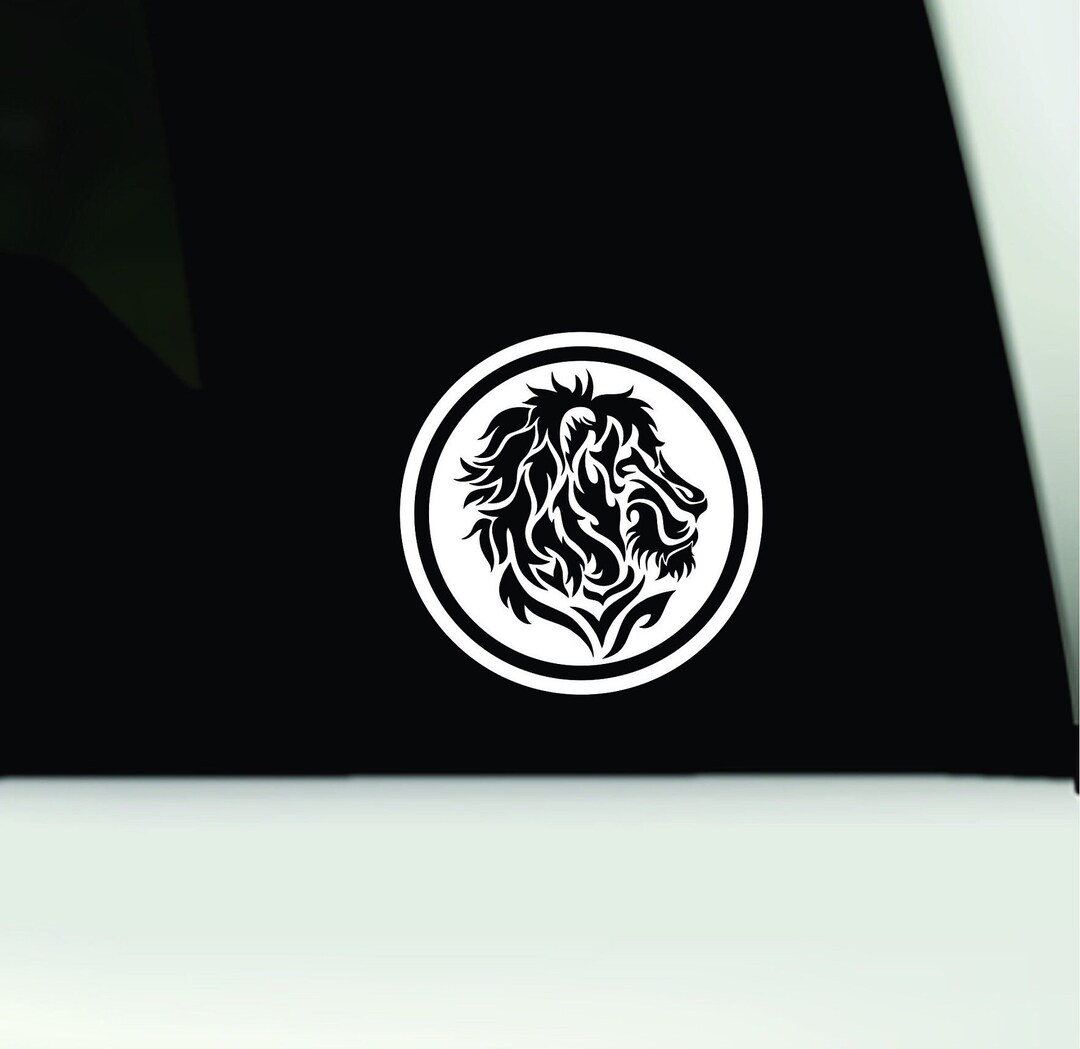 Lion Bumper Sticker Lion Laptop Decal Lion Head Bumper - Etsy