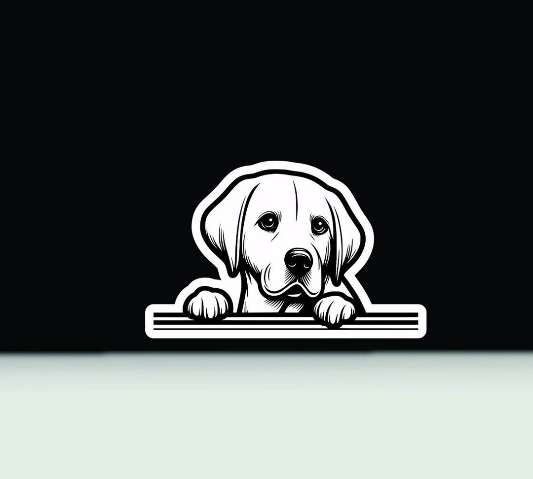 Labrador Retriever Peeking Vinyl Decal Labrador Vinyl Decal Lab Window ...