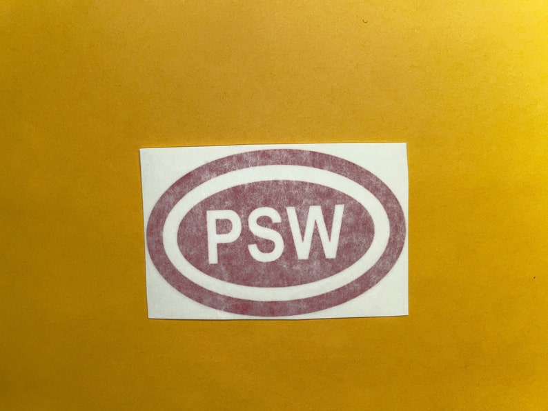 PSW Bumper Sticker PSW Vinyl Car Decal Personal Support - Etsy