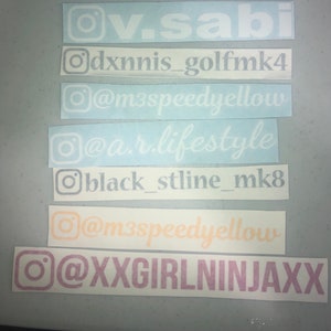 Instagram Vinyl Decal | Instagram Custom Decal | Window Decal ...