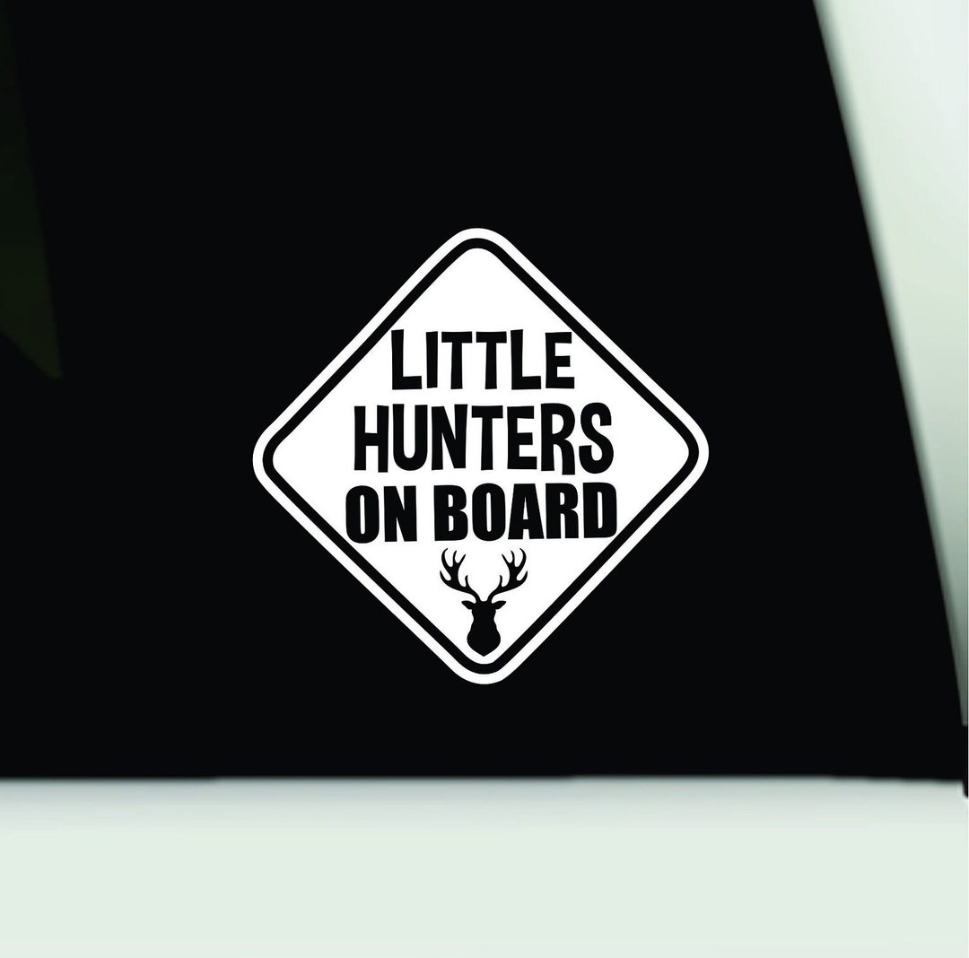 Little Hunters on Board Bumper Sticker | on Board Car Decal | Deer on ...