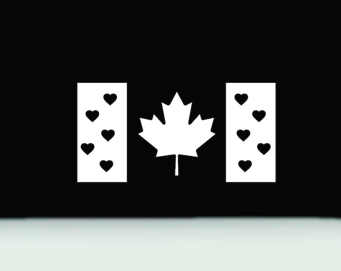 Canada Heart Maple Leaf Vinyl Decal | Canadian Maple Leaf Vinyl Decal ...