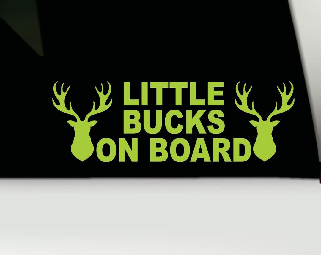 Little Bucks on Board Bumper Sticker | Little Bucks Vinyl Decal ...